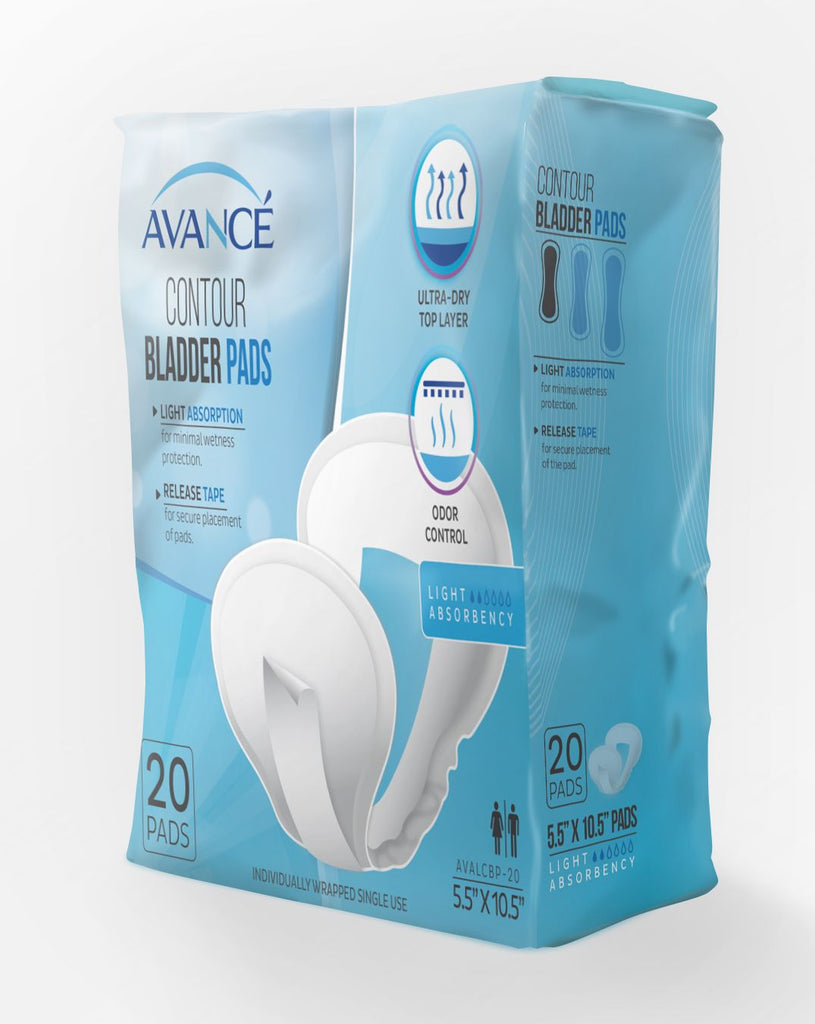 Avancé Light Absorbency 5.5" x 10.5" Contour Bladder Pads — Smart ...