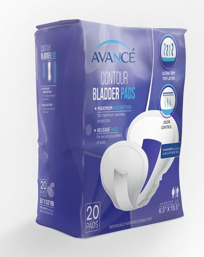 Avancé Maximum Absorbency 6.5" x 13.5" Contour Bladder Pads — Smart ...