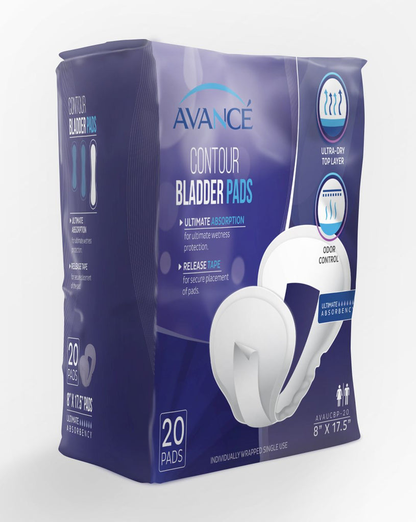 Avancé Ultimate Absorbency 8" x 17.5" Contour Bladder Pads — Smart ...